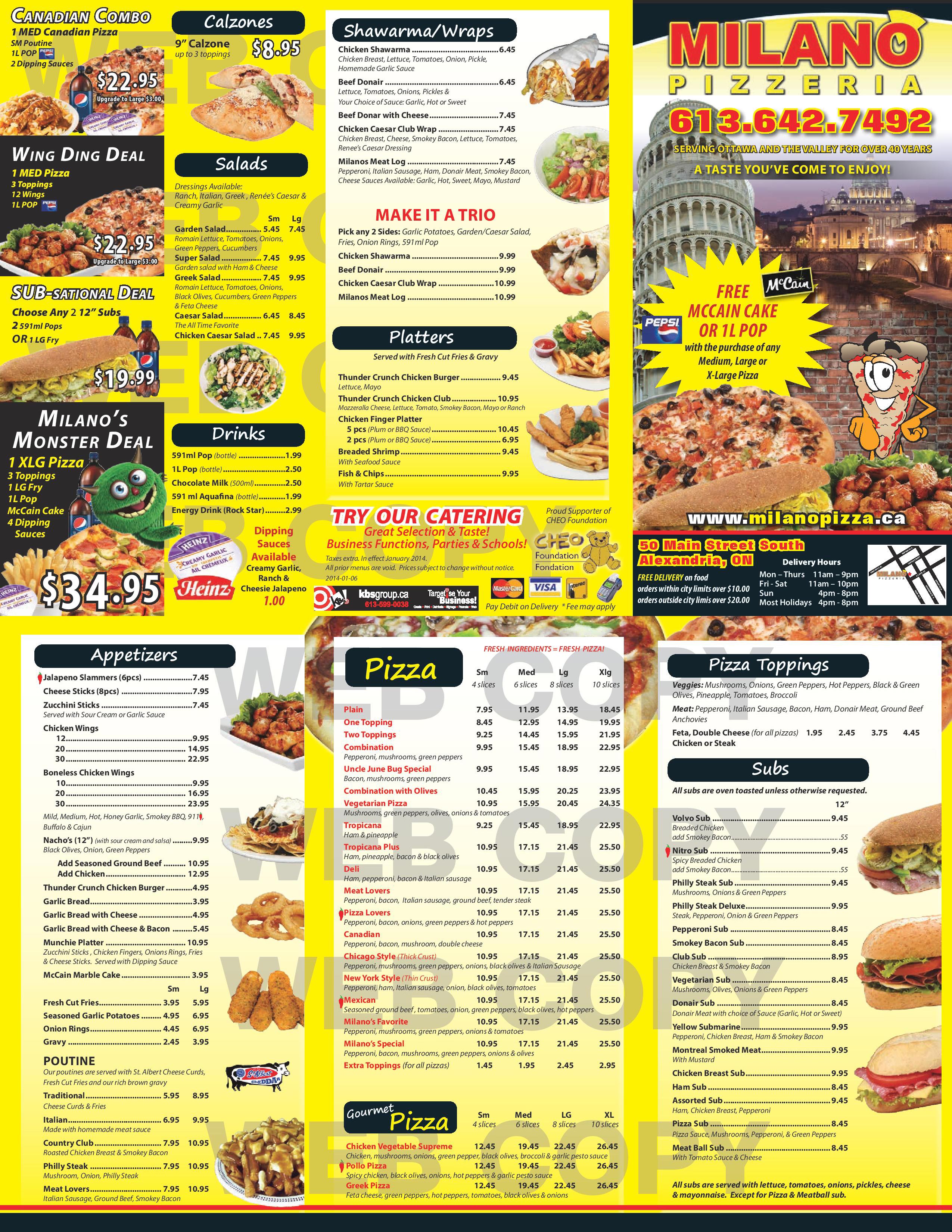 Locations | Milano Pizzeria